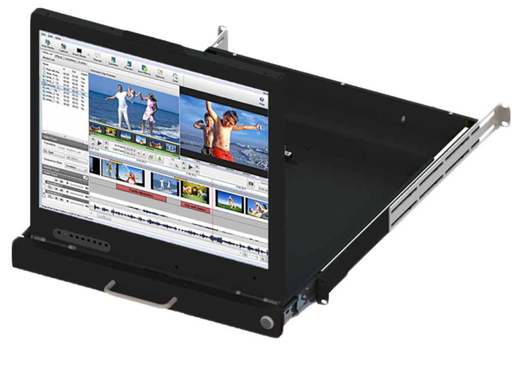 19" Heavy Duty Industrial 1U Rack Mount Drawer Display VFP191U-200-007